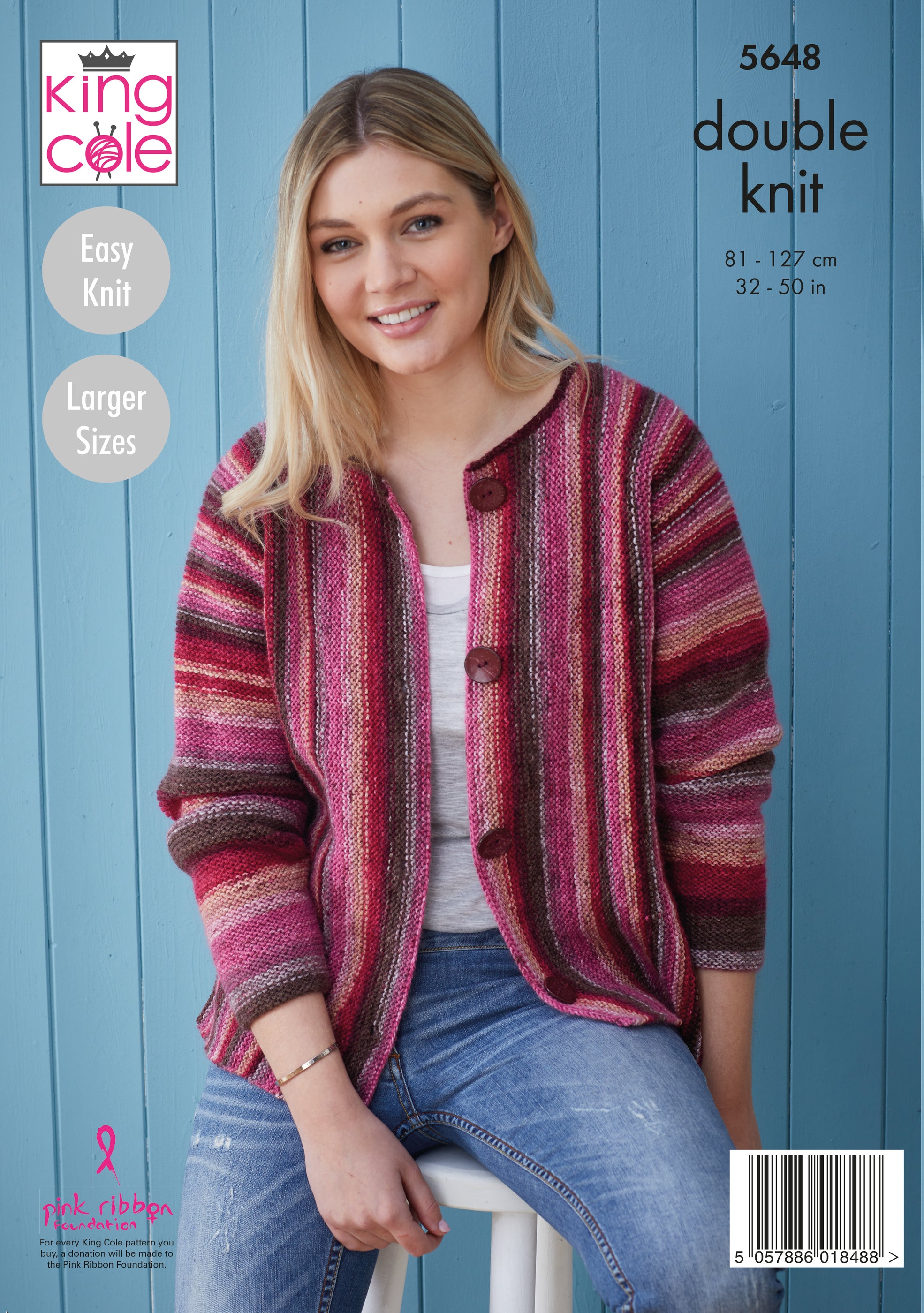 King Cole 5648 DK Ladies Knitting Pattern - Easy Knit Cardigans (32-50 ...