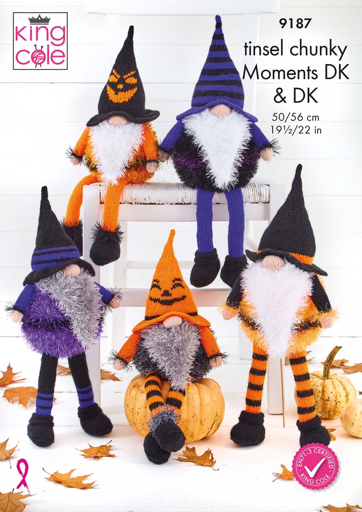 King Cole 9187 Halloween Gonk Knitting Pattern - Easy Knit Gonks — Lardedar
