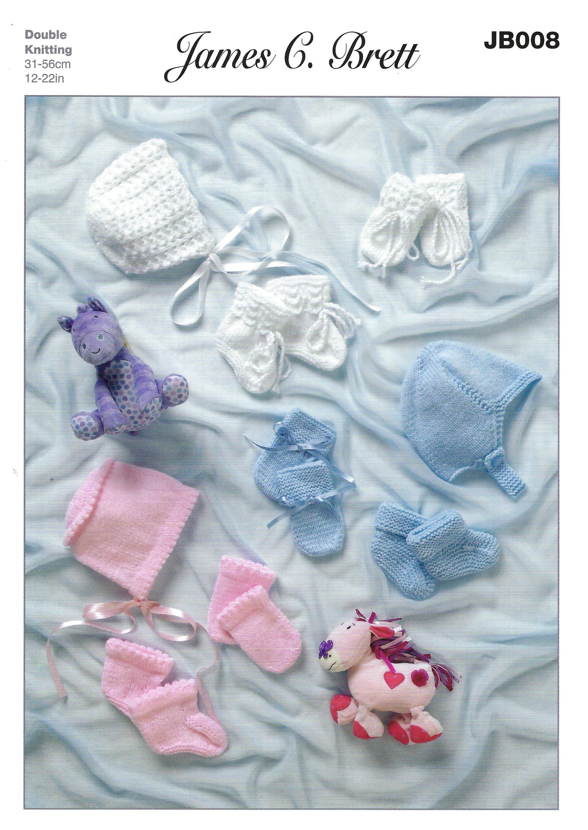 James C Brett JB008 Double Knitting Pattern - Baby DK Helmet, Bonnets ...