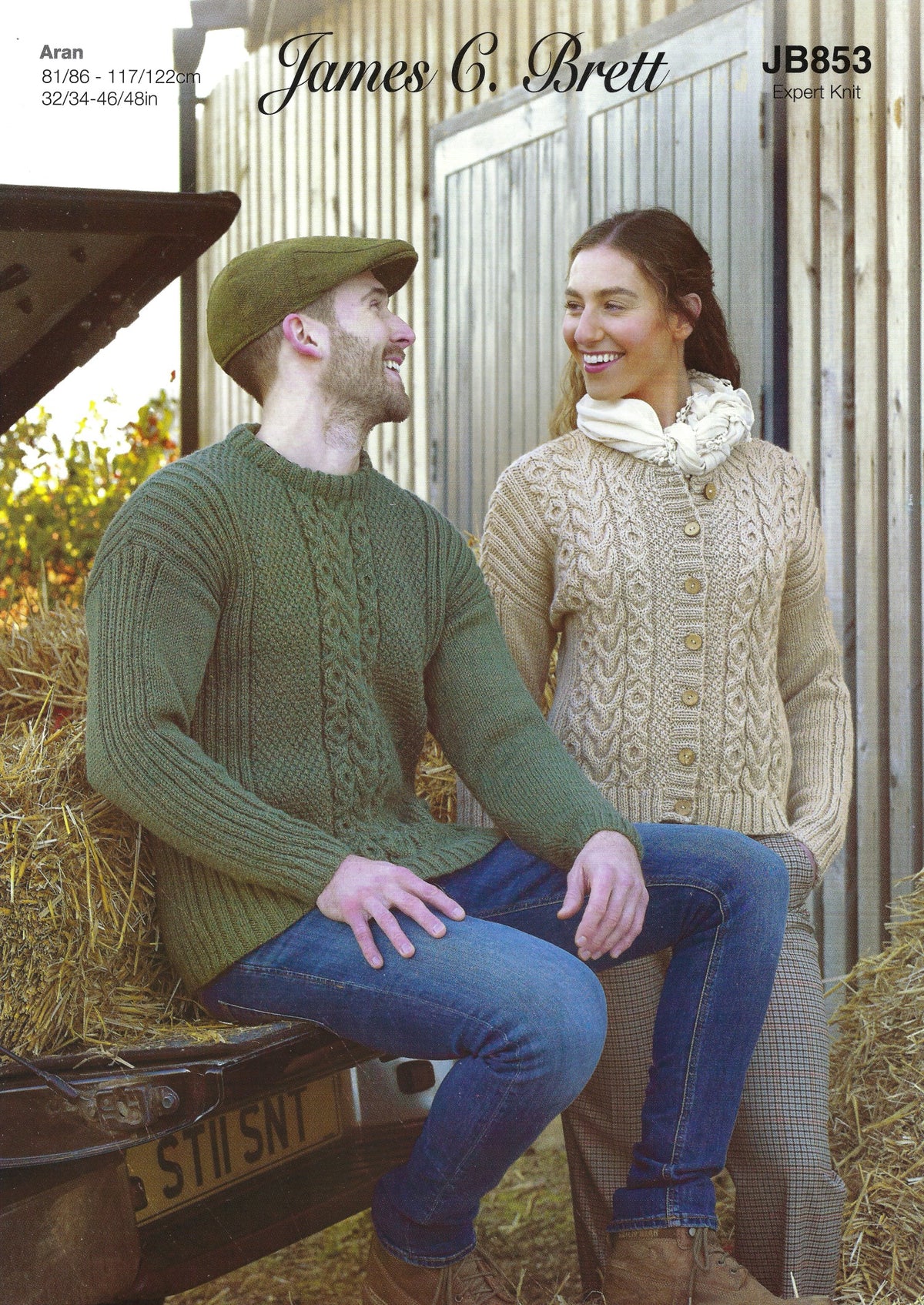 James C Brett JB853 Aran Knitting Pattern for Adults - Sweater & Cardi ...