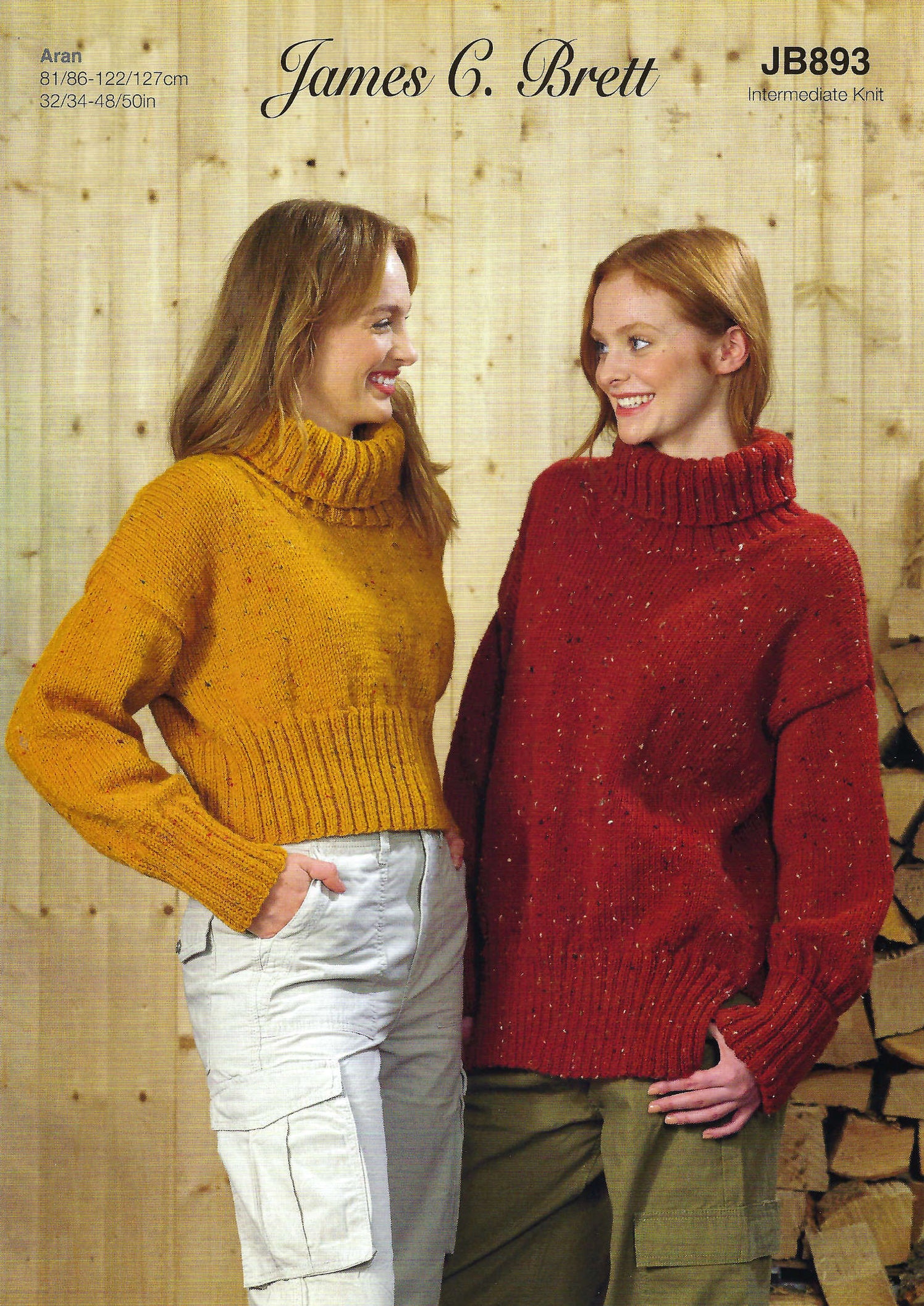 James C Brett JB893 Aran Knitting Pattern - Ladies Sweaters - Intermed ...