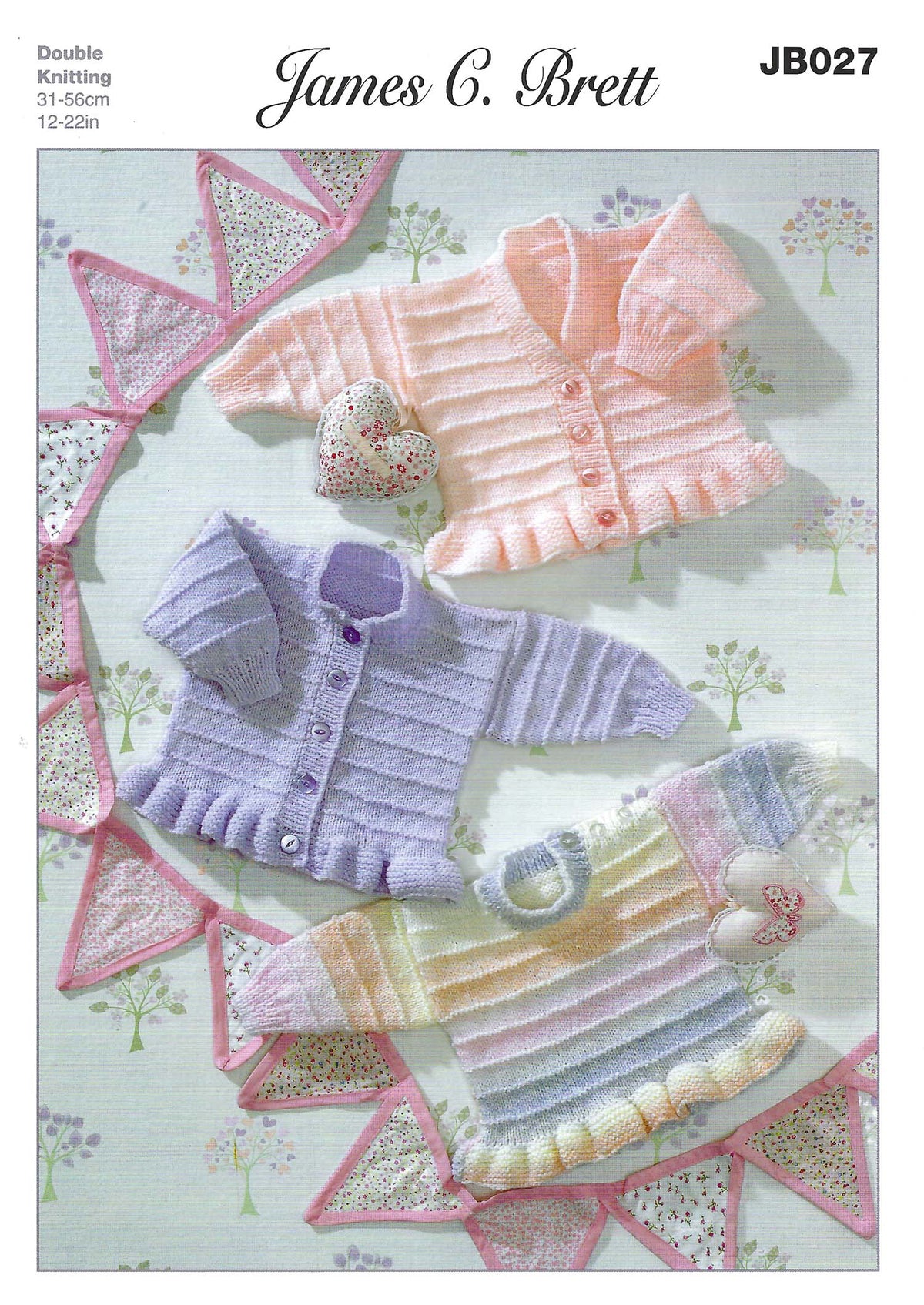 James C Brett JB027 Double Knitting Pattern - Baby Cardigans & Sweater ...