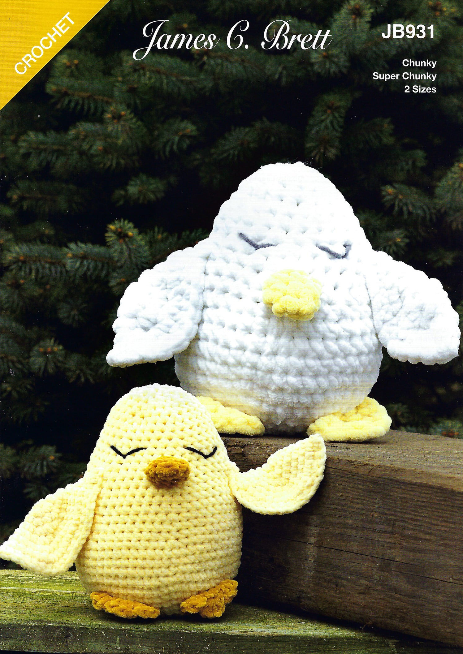 James C Brett JB931 Flutterby Chunky CROCHET pattern - Eggbert & Chuck ...