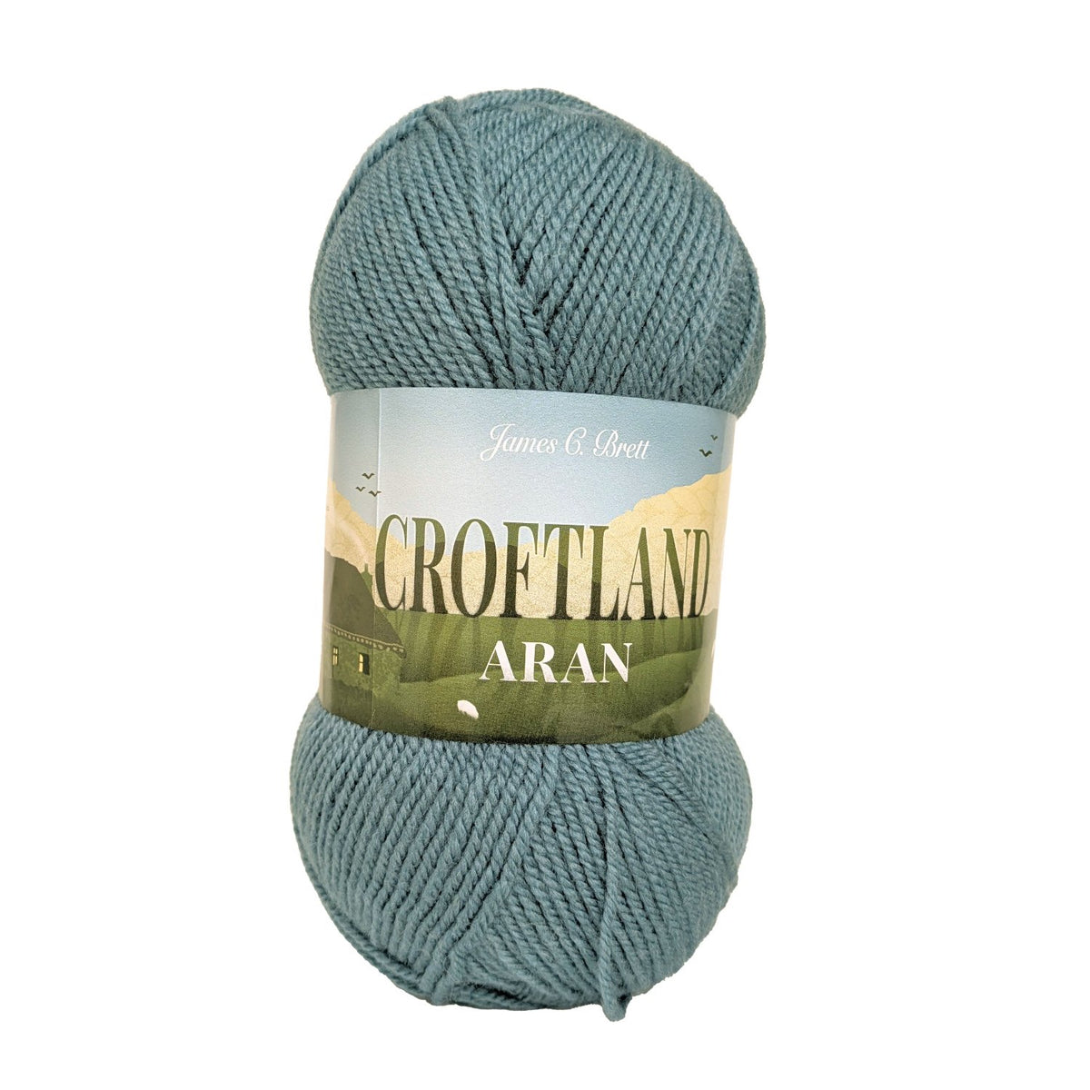 James C Brett Croftland Aran Yarn - A206 Seagreen - 200g Ball of Wool ...