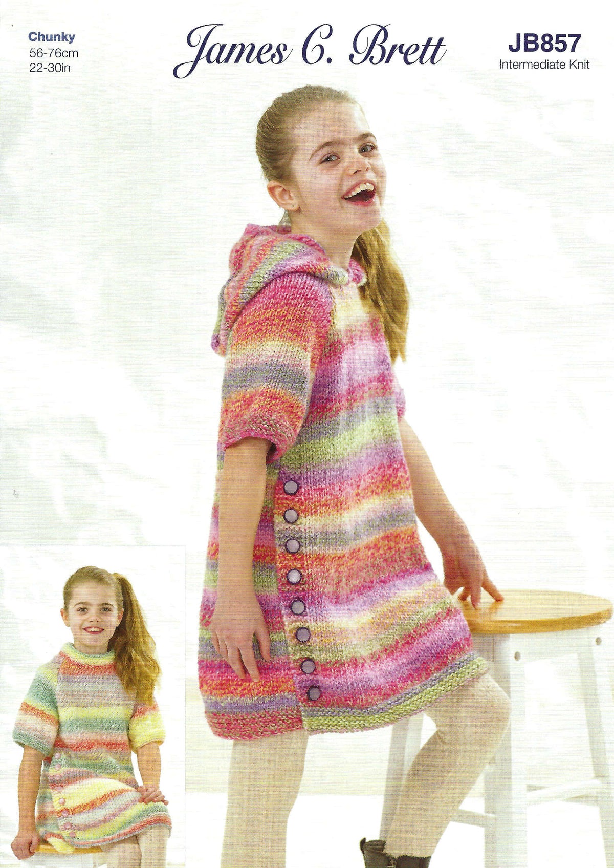 James C Brett Chunky Knitting Pattern JB857 - Children's Dresses & Swe ...