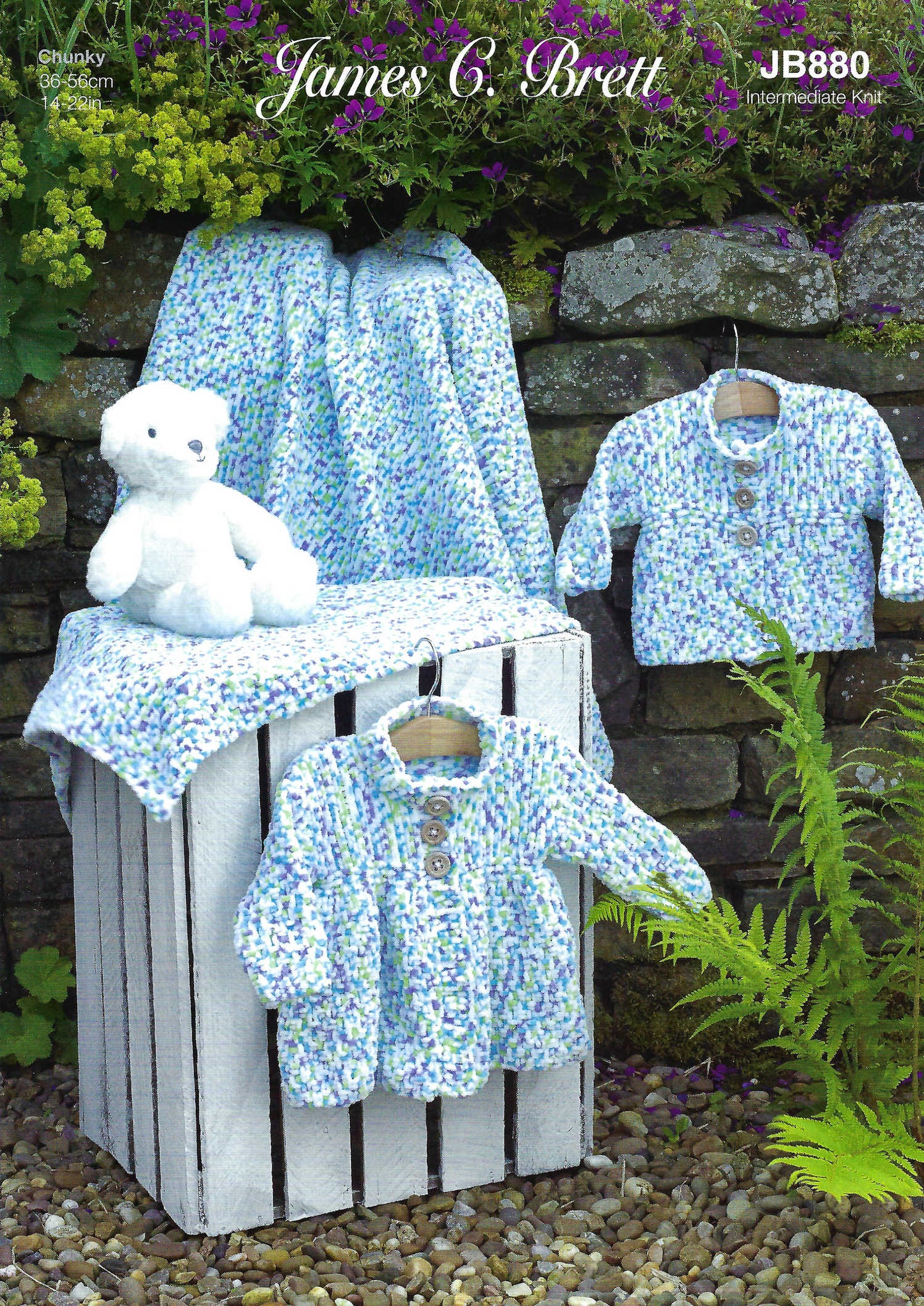James C Brett Knitting Pattern JB880 - Jacket, Cardigan & Blanket Knit ...