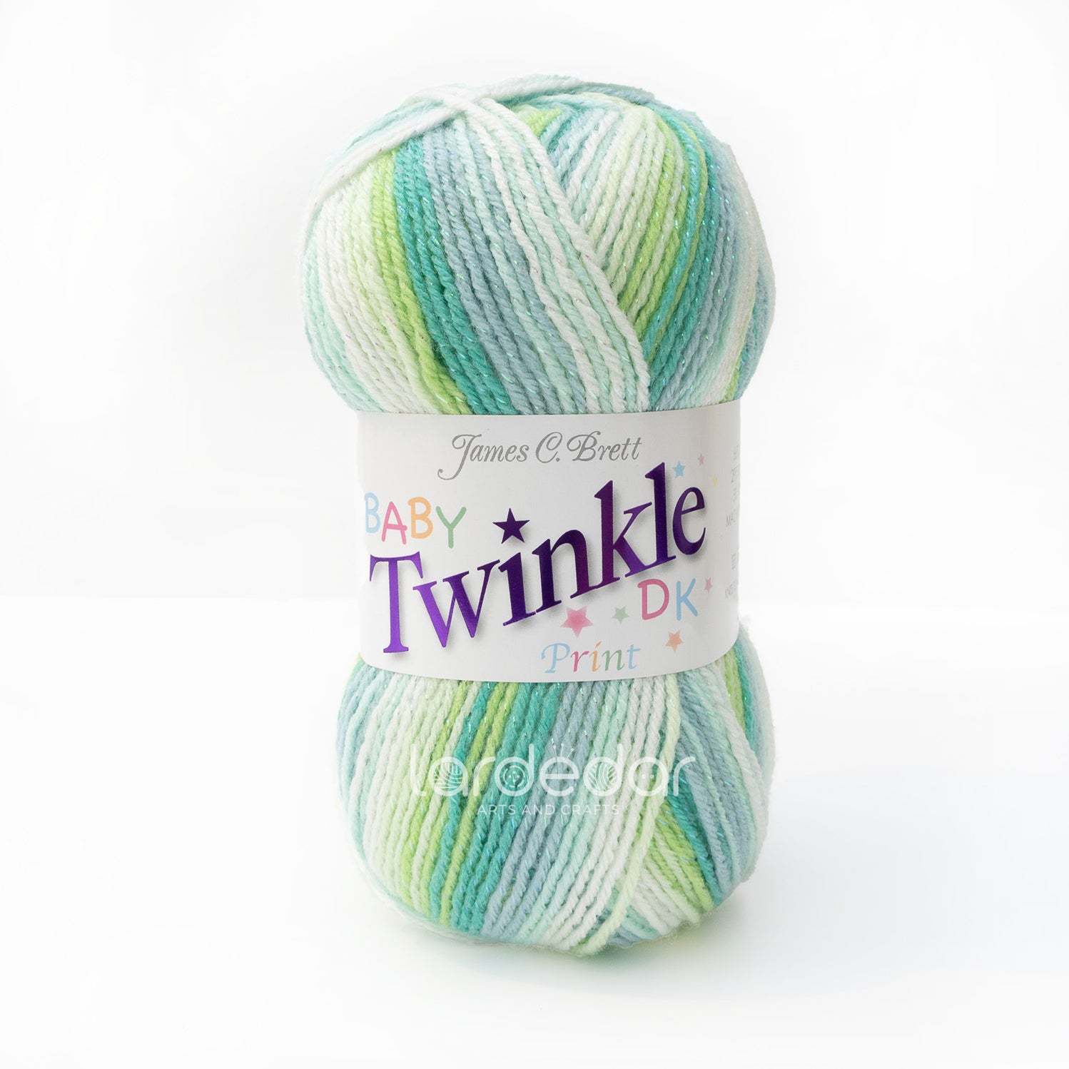 James C Brett Baby Twinkle Print DK Yarn Wool - BTP37 Greens - 100g Ba ...