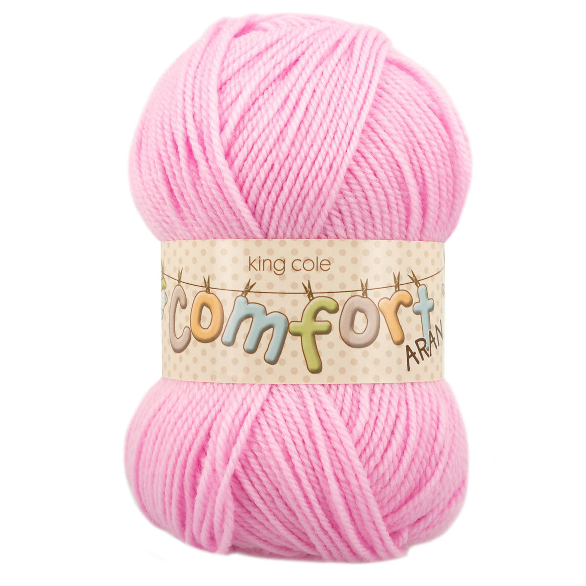 King Cole Comfort Aran Yarn in Candy Pink - 3203 - 100g Ball — Lardedar