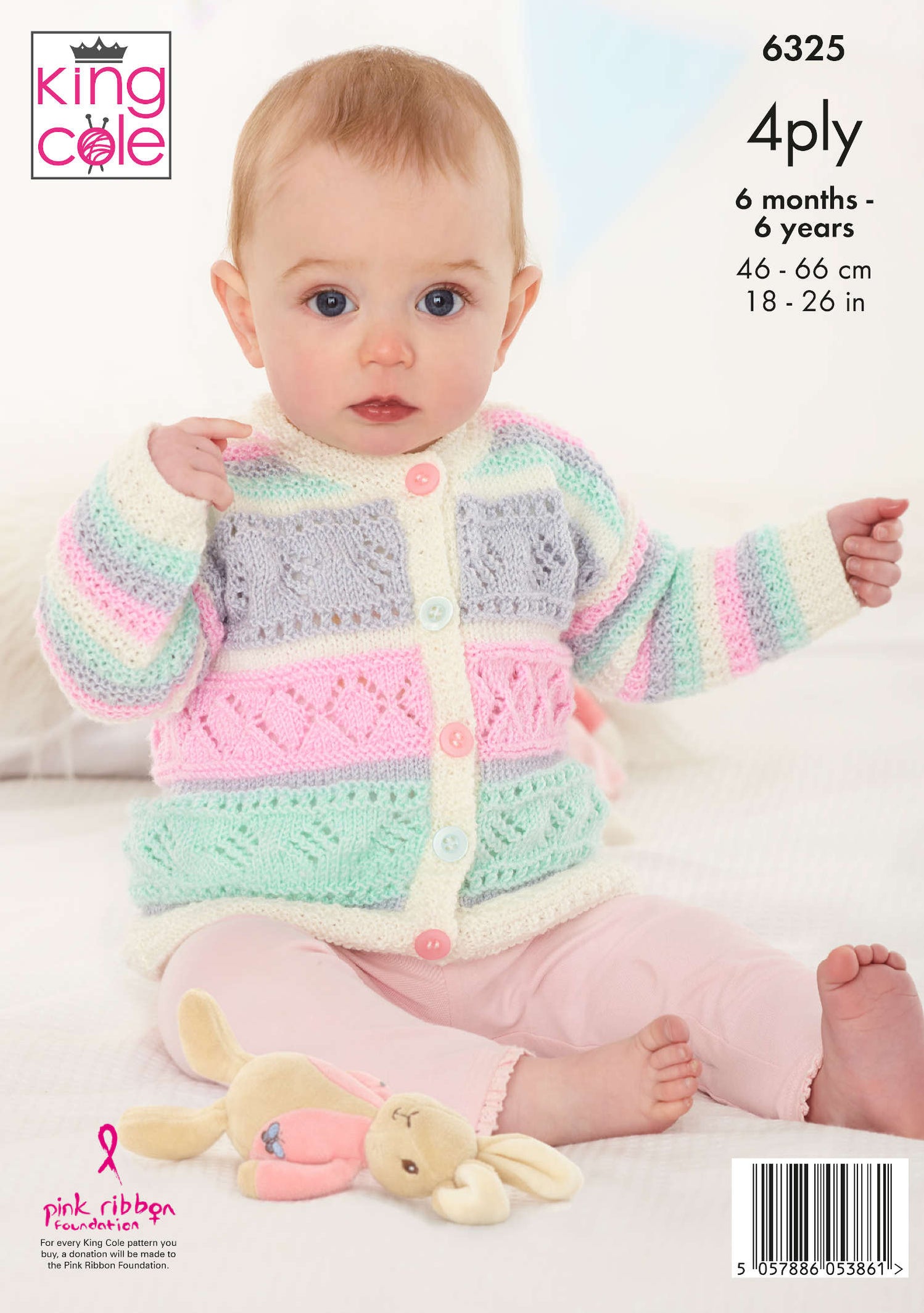 King Cole 6325 4ply Knitting Pattern - Baby / Children's Cardigan & Sw ...