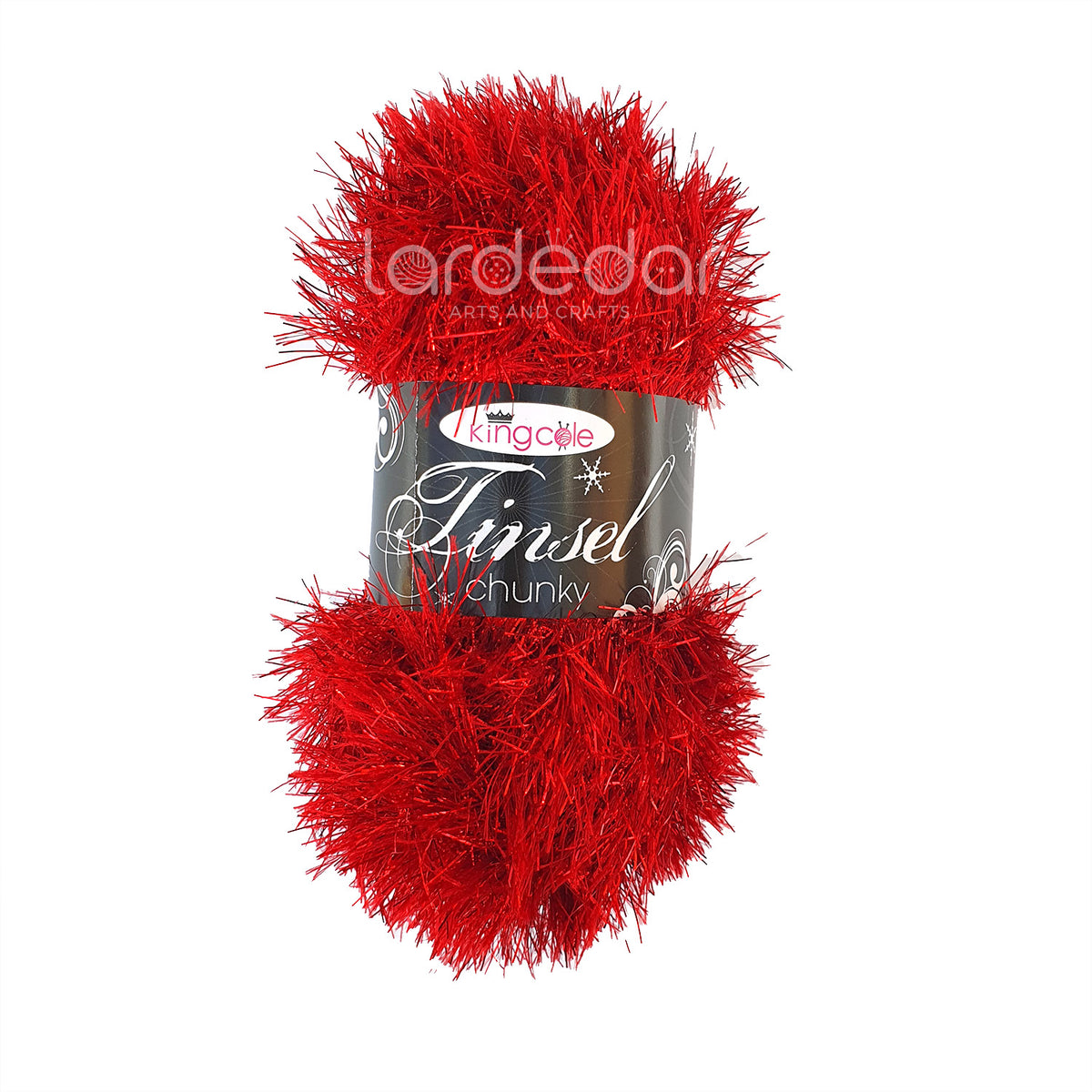 King Cole Tinsel Chunky Wool Yarn in Claret (215) - 50g Ball — Lardedar