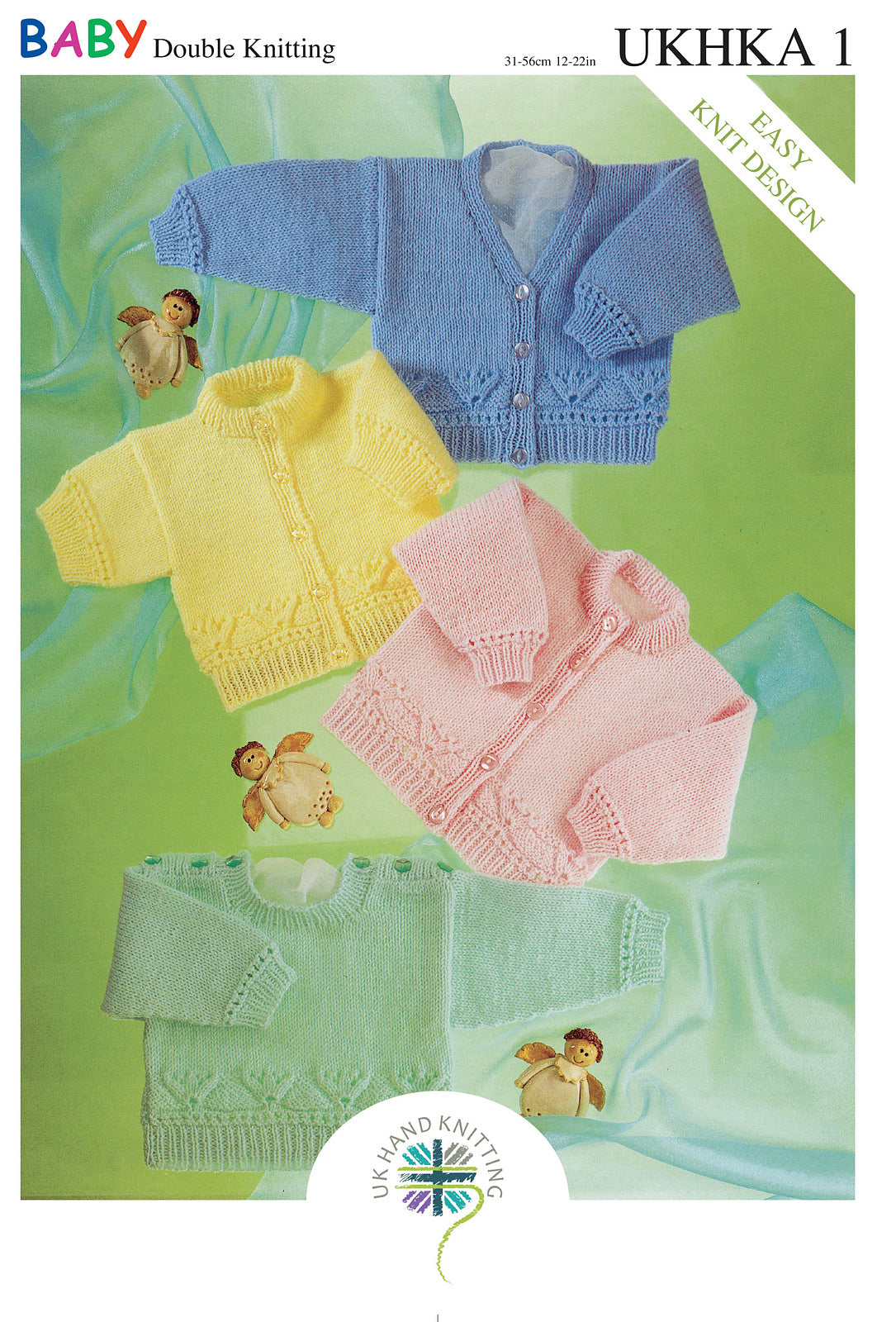 UKHKA 1 Double Knitting Pattern - DK Baby Cardigans & Sweater (Prem to ...