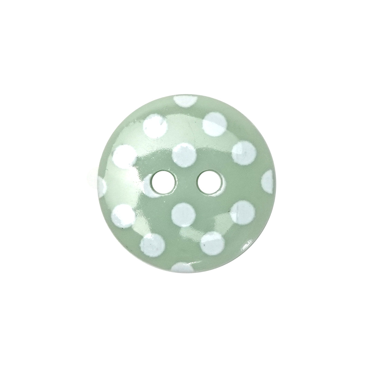 18mm Light Green Polka Dot Buttons (10 Pcs) — Lardedar