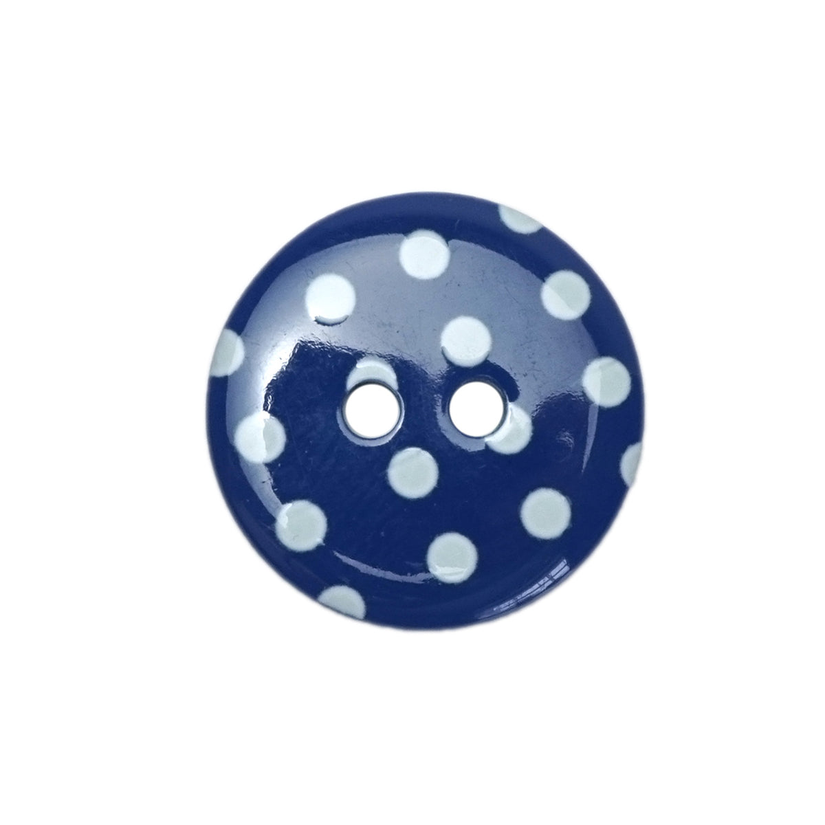 15mm Royal Blue Polka Dot Buttons (10 Pcs) — Lardedar