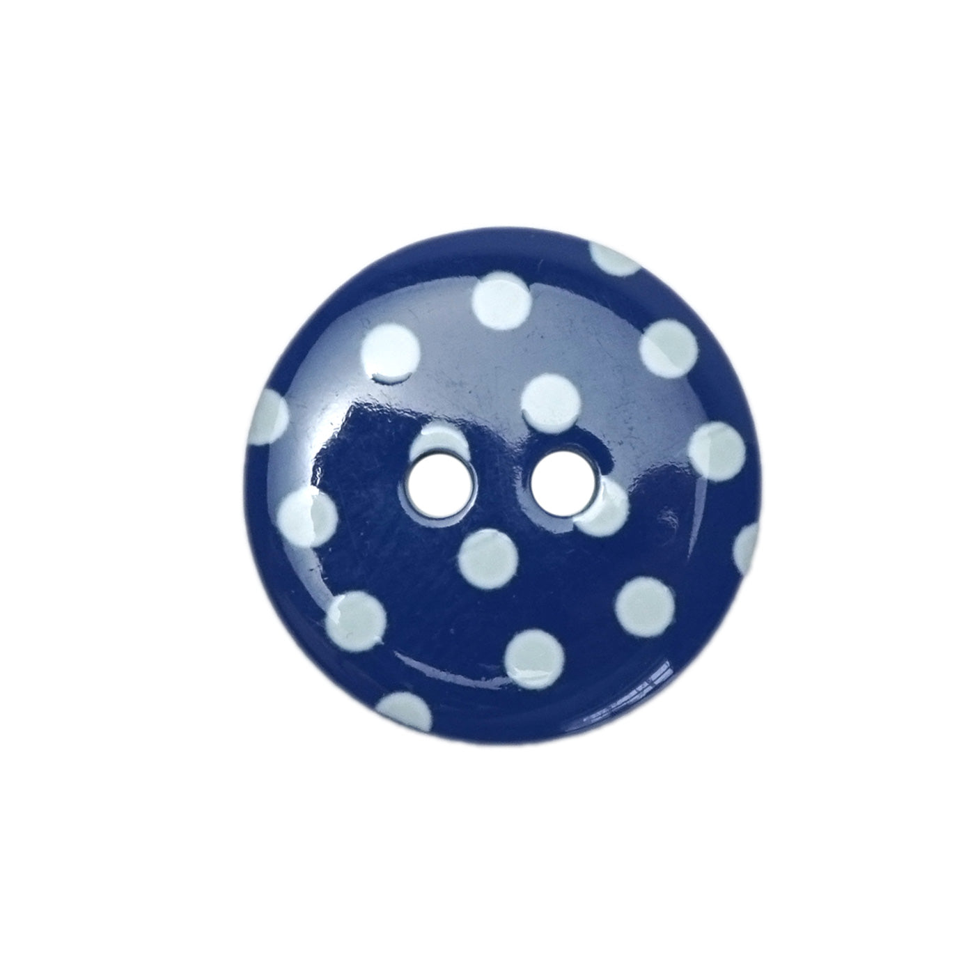 15mm Royal Blue Polka Dot Buttons (10 Pcs) — Lardedar