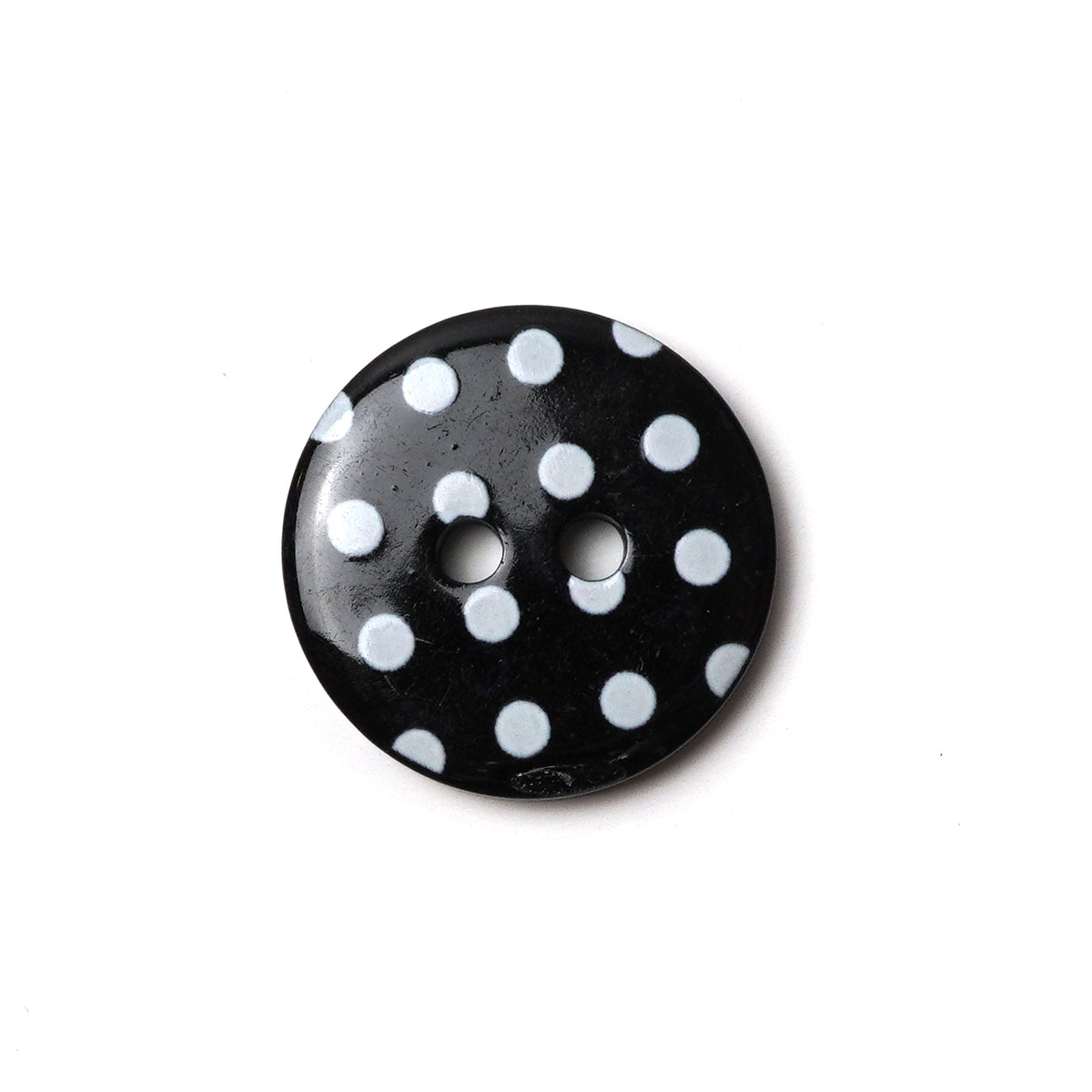 18mm Black Polka Dot Buttons (10 Pcs) — Lardedar