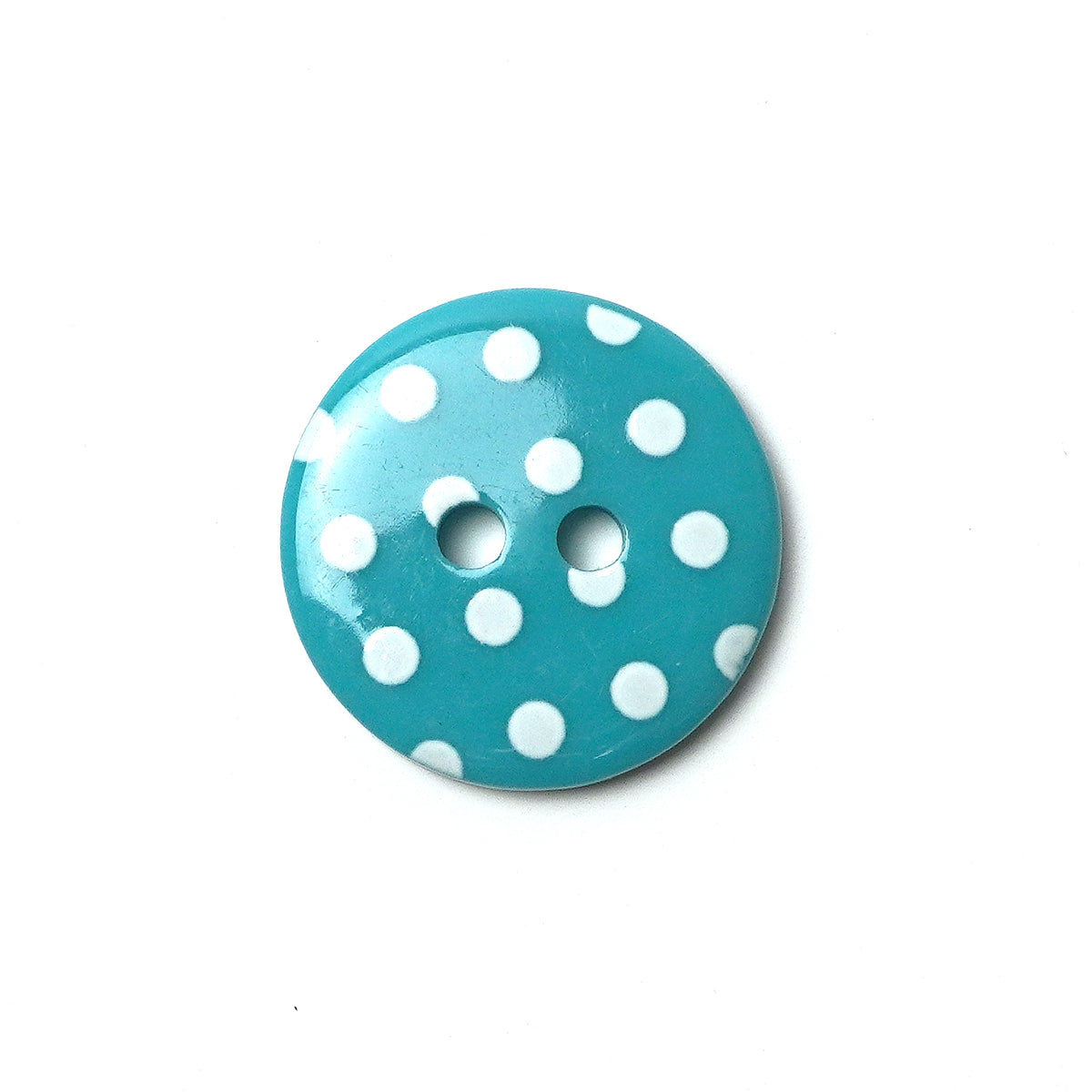 15mm Turquoise Polka Dot Buttons (10 Pcs) — Lardedar