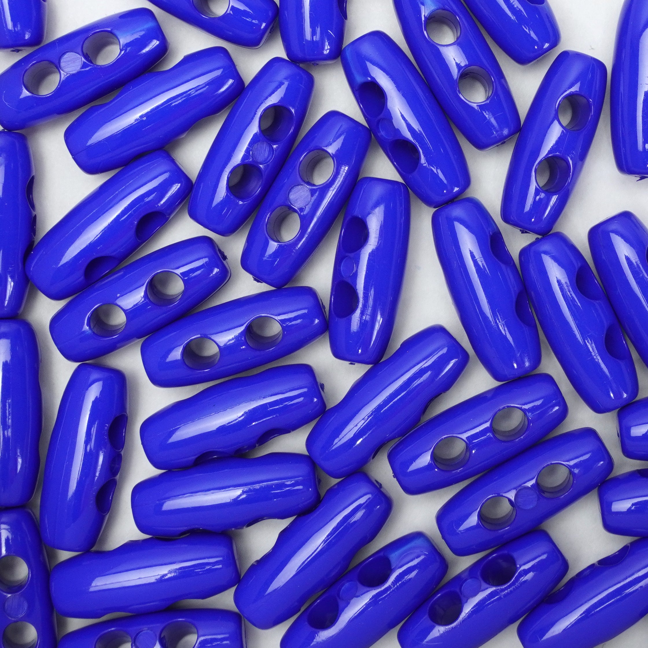 20mm Royal Blue Baby Toggle Buttons, Gloss Finish (10 Pcs) - Tiny Coat ...