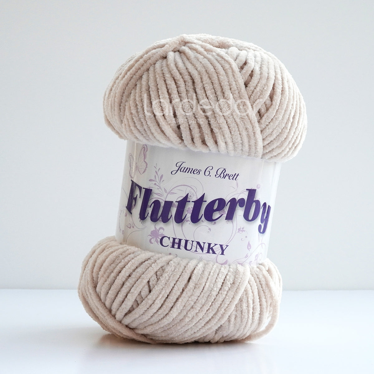 James C Brett Flutterby Chunky - B28 - Fawn - 100g Chenille Plush ...