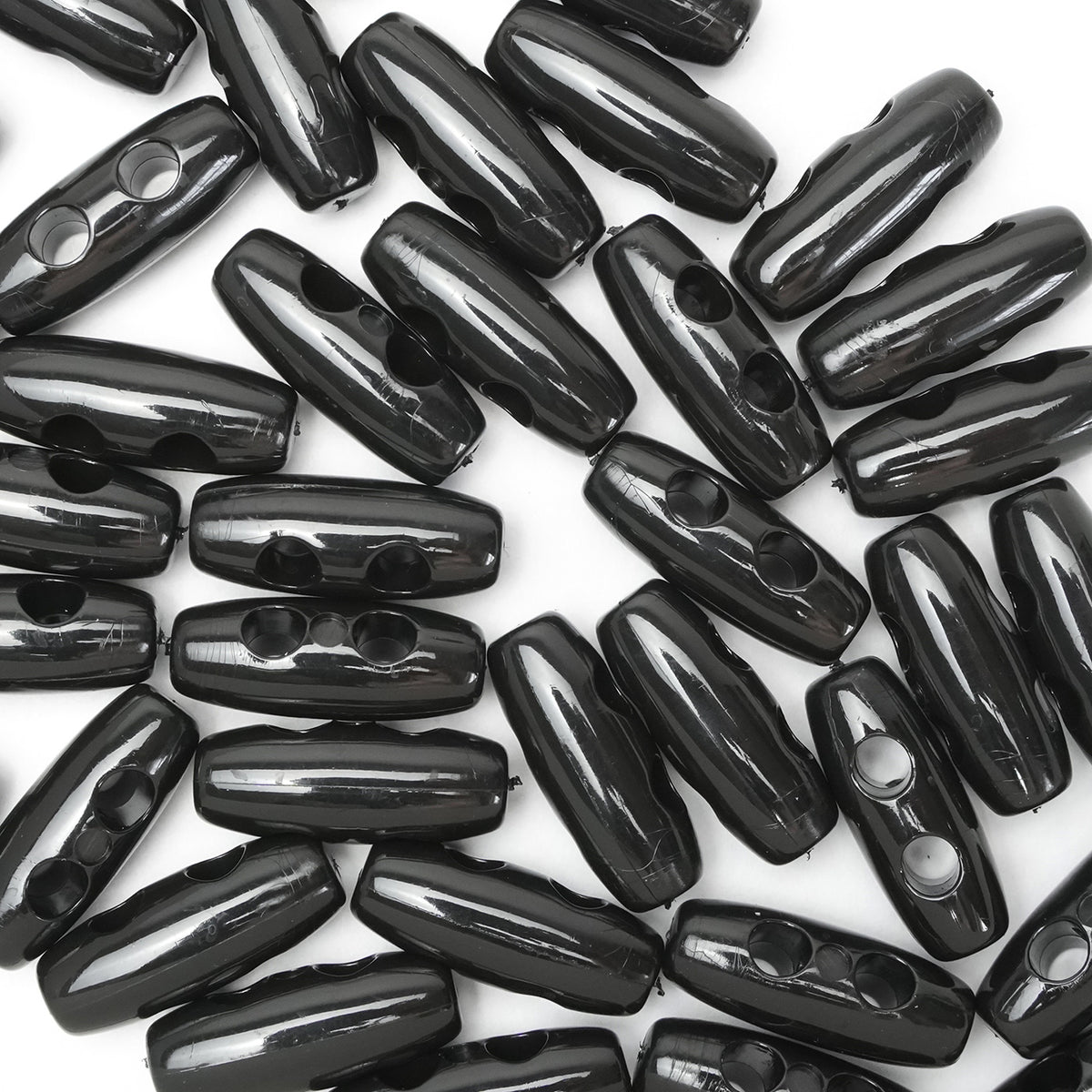 20mm Black Baby Toggle Buttons, Gloss Finish (10 Pcs) - Tiny Coat Togg ...