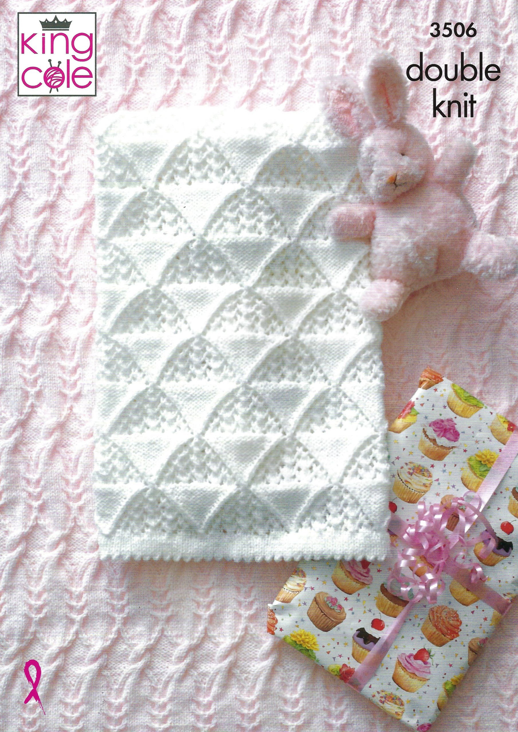 King Cole 3506 Baby Blanket Knitting Pattern - DK Cot & Pram Blankets ...