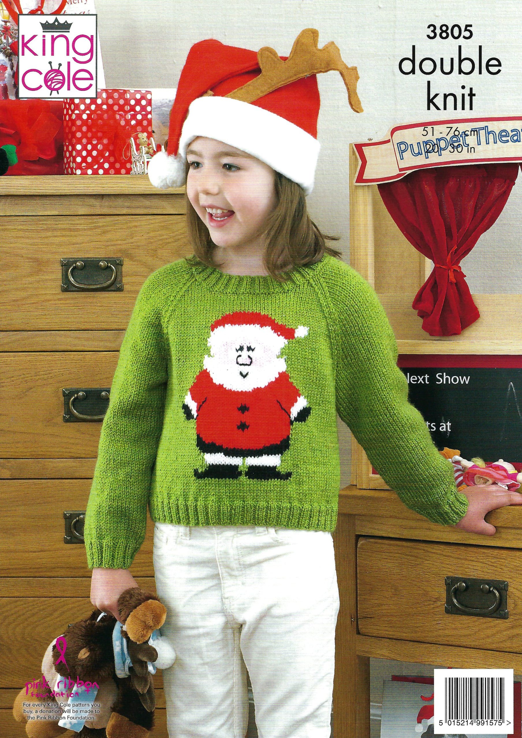 King Cole 3805 DK Knitting Pattern for Children's Christmas Jumpers (2 ...